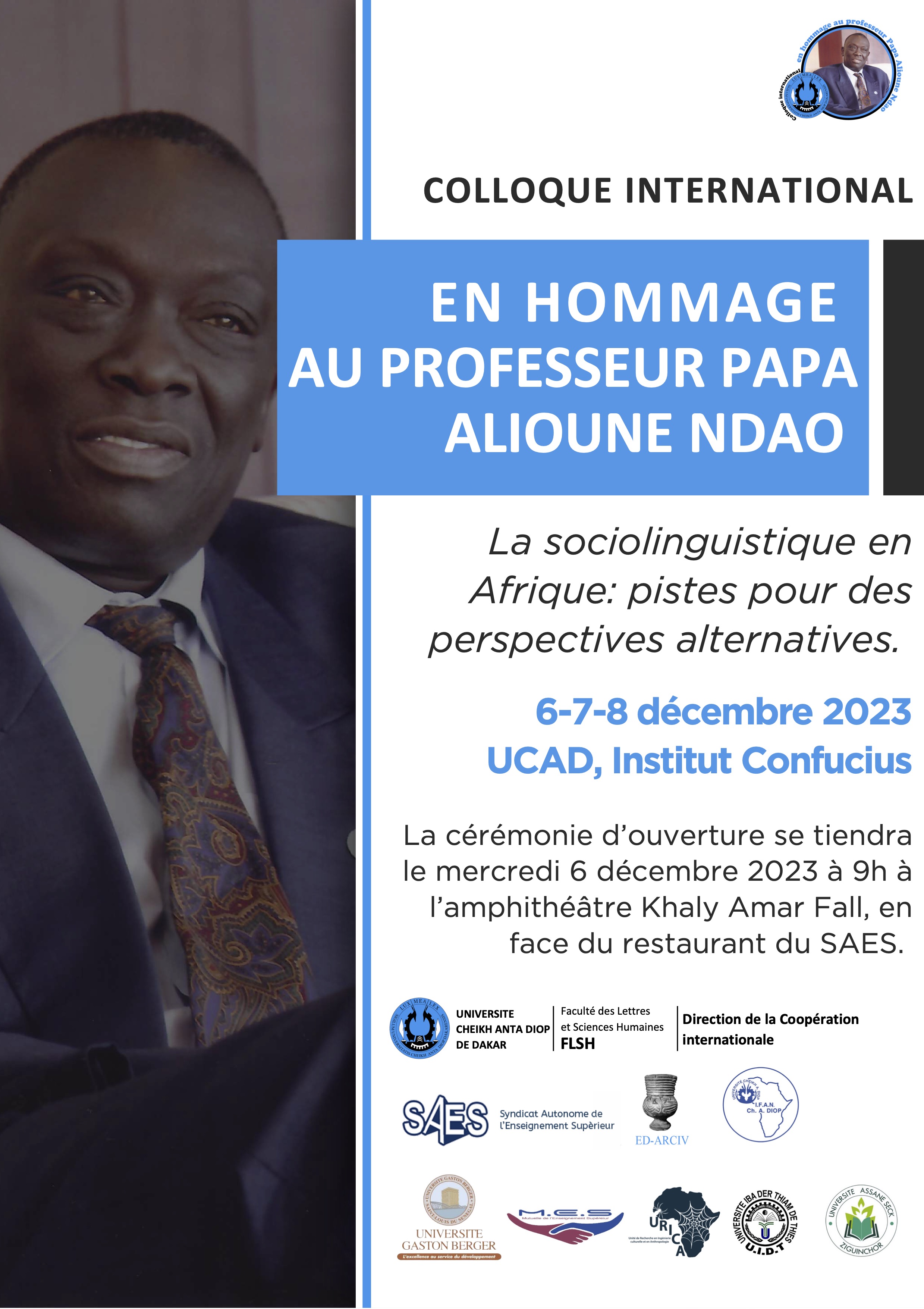 FLSH : Colloque international en hommage au Professeur Pape Alioune Ndao. | Université Cheikh ...